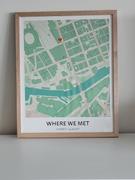 Where We Met Map - Where We First Met Map - Positive Prints
