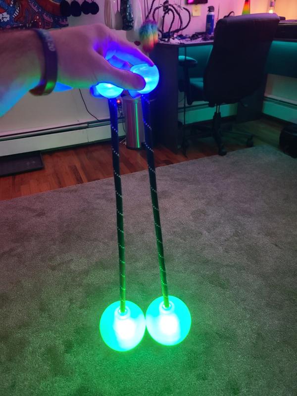 LED Contact Poi Set: OrbPoi Pro with Gear Bag | UltraPoi