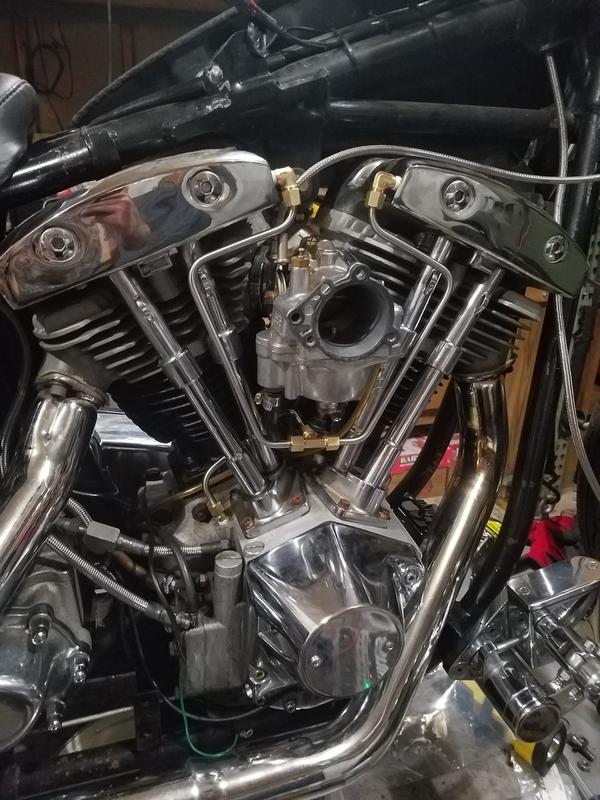 Old-Stf Cycle Shovelhead Rocker Box Split Oil Lines - Brass – Lowbrow ...