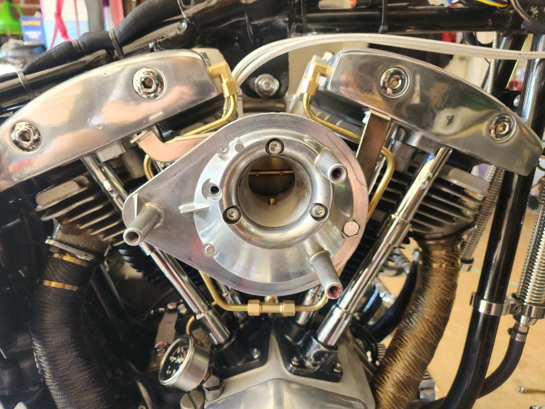 Old-Stf Cycle Shovelhead Rocker Box Split Oil Lines - Brass – Lowbrow ...