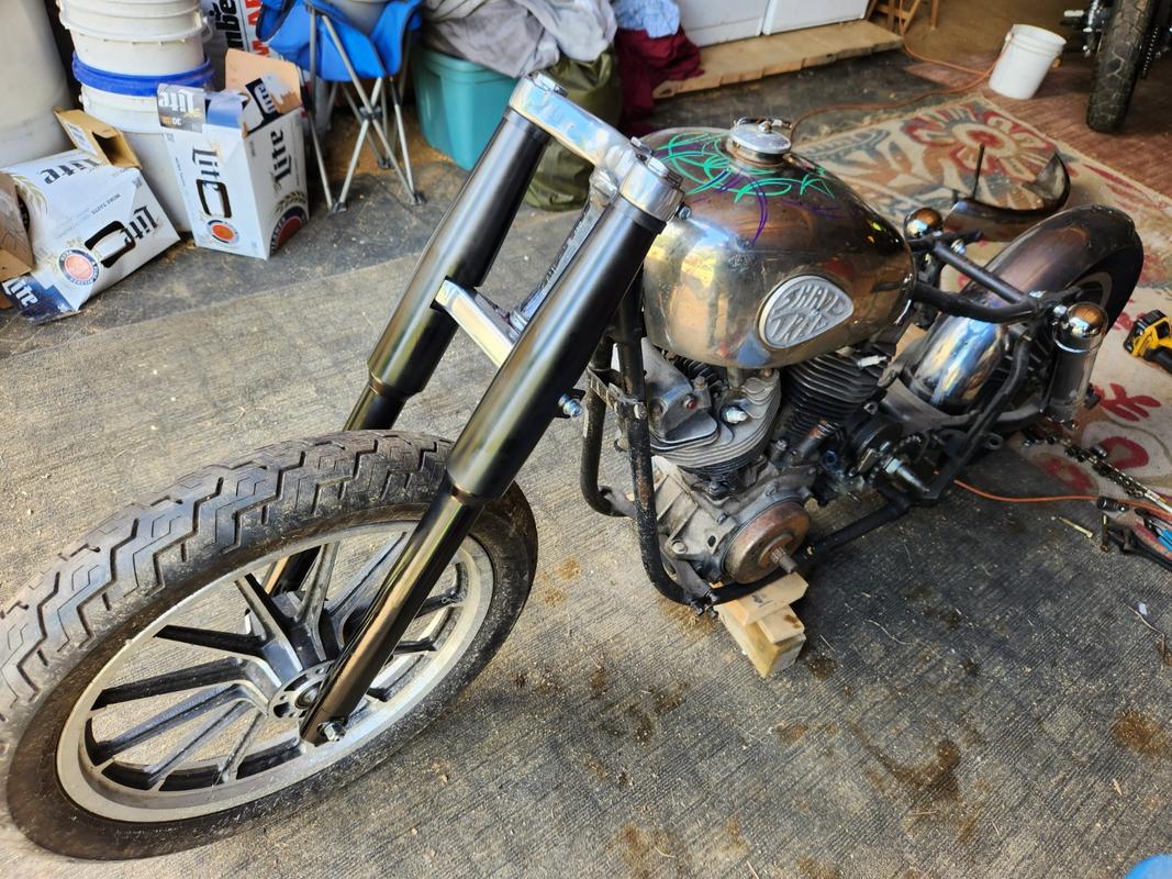 Lowbrow Customs 39mm Fork Shrouds - Raw Steel - Harley-Davidson Sportsters