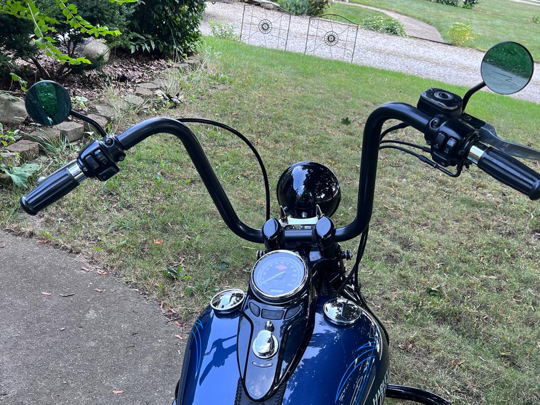 Cycle Standard Round Motorcycle Mirror - Perch Mount - Black with Retro ...