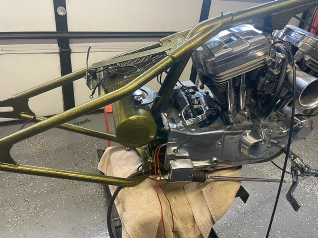 Lowbrow Customs Dimpled Steel Motorcycle Oil Tank for H-D Sportster Big ...