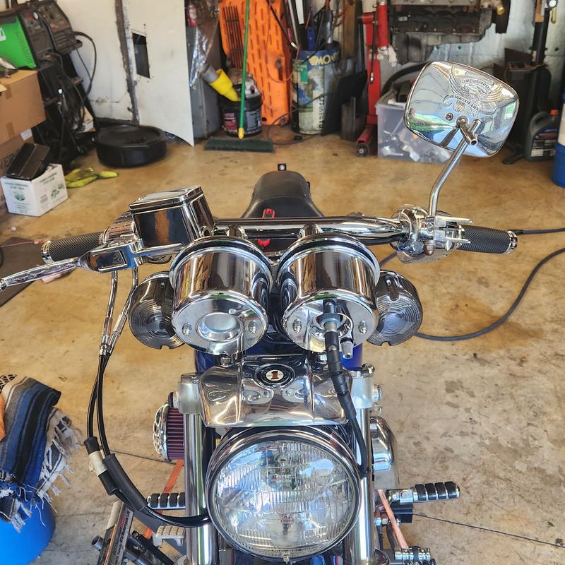 Lowbrow Customs Speedometer Gauge Riser Mount for 1 inch T-Bar ...