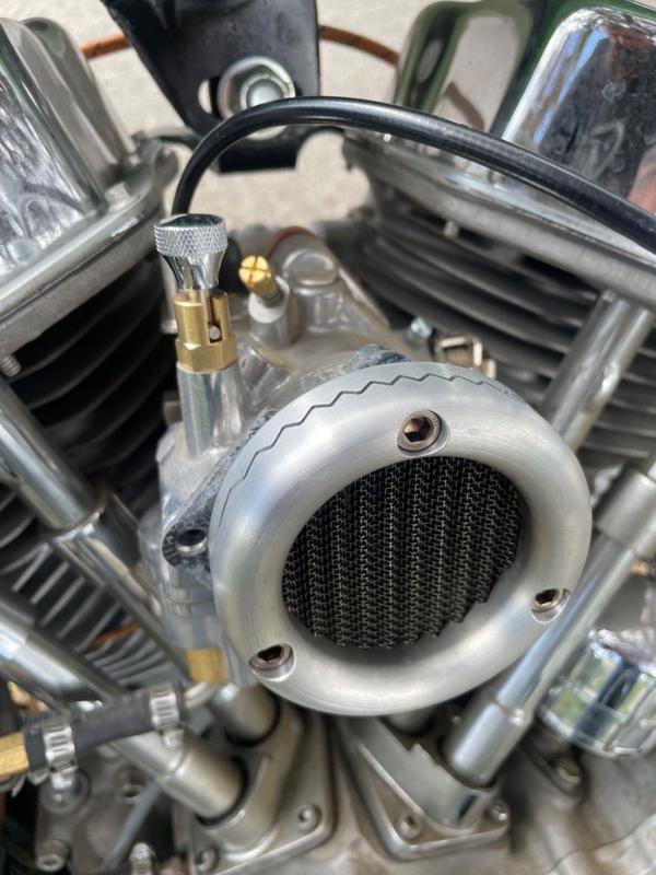 Old-Stf Cycle Aluminum KR Bee Blocker - SS Screen - S&S Super E/G Carburetor Velocity Stack ...