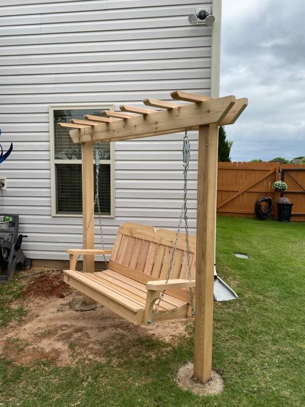TMP Outdoor Furniture Victorian Red Cedar Arbor Garden Swing Set ...