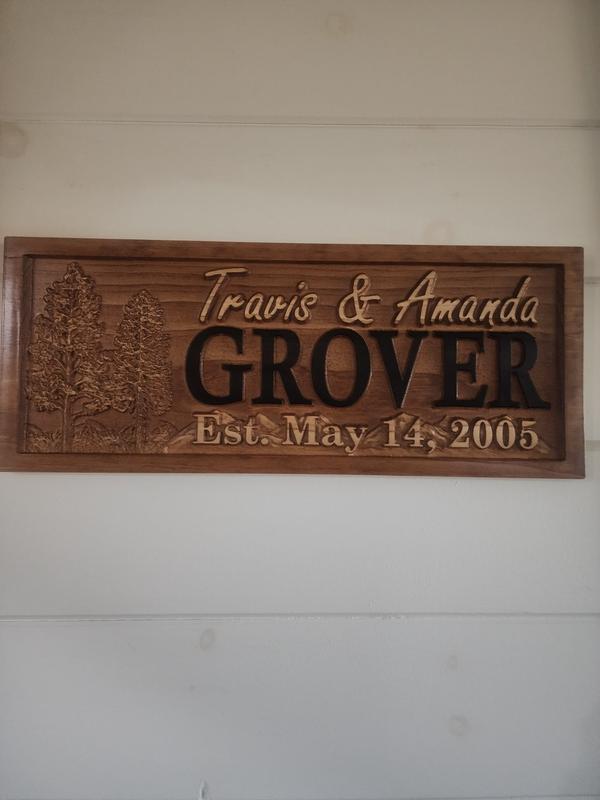 3D Woodworker Custom Last Name Sign with Trees Review