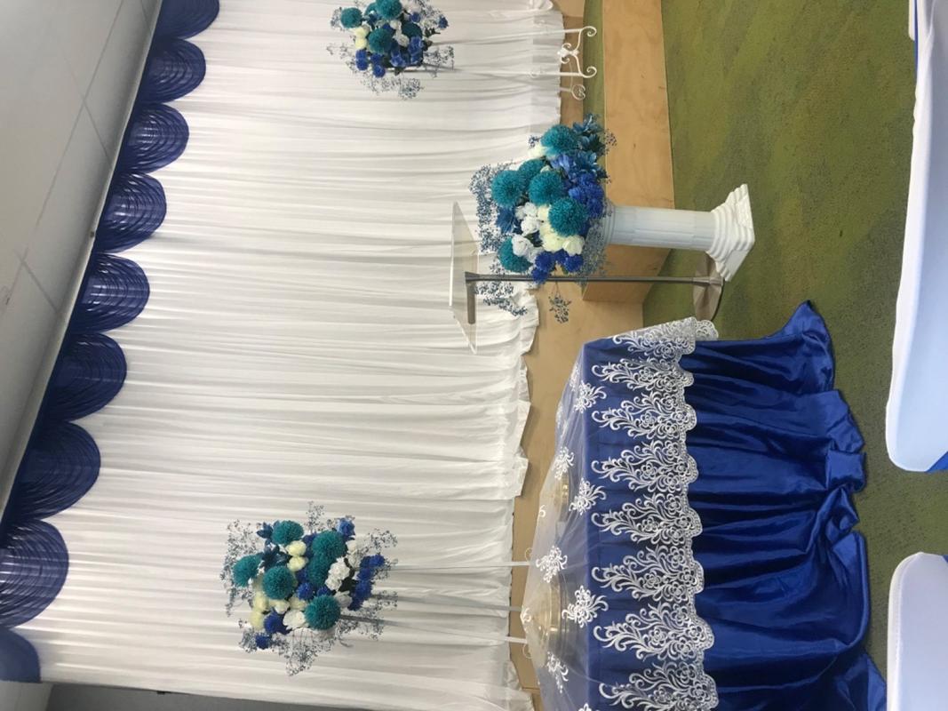 Shop Royal Blue Ice Silk Satin Swags For Table Skirting and Backdrops ...