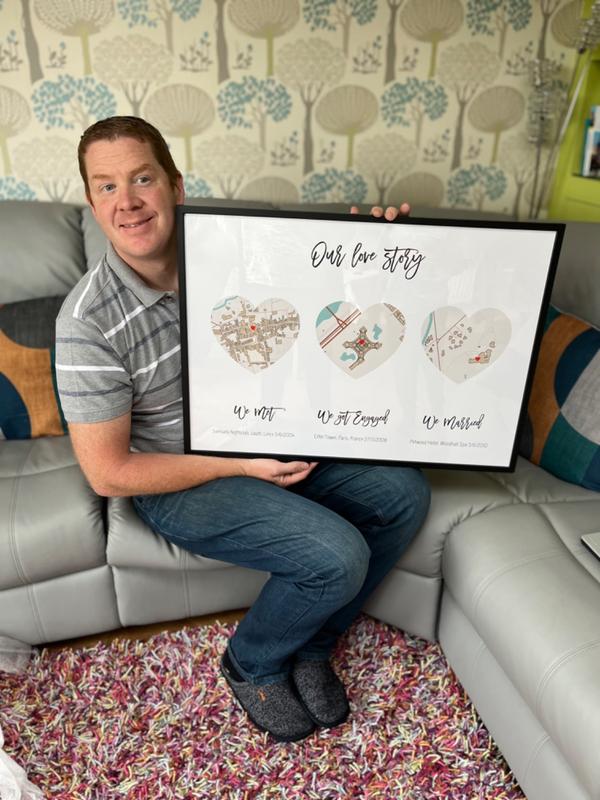 Long Distance Dad Map - Personalized Dad Gift - Positive Prints