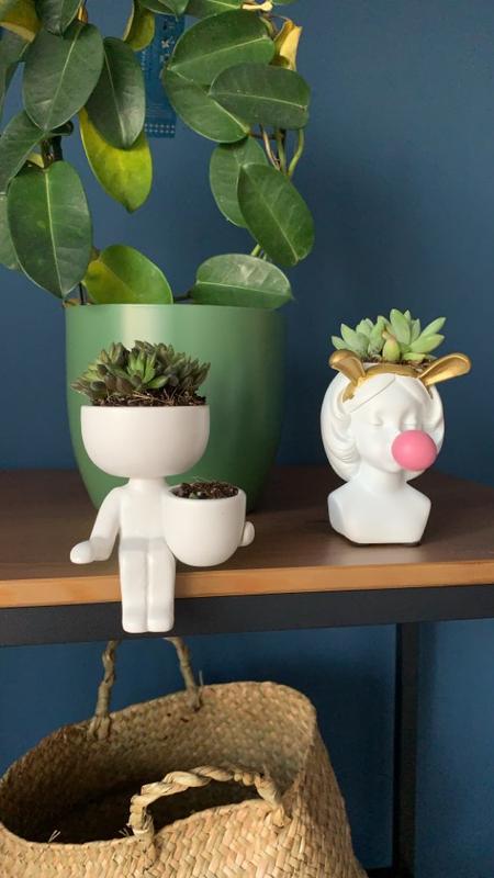 Ceramic Figurine Planter Flower Pot - GEEKYGET