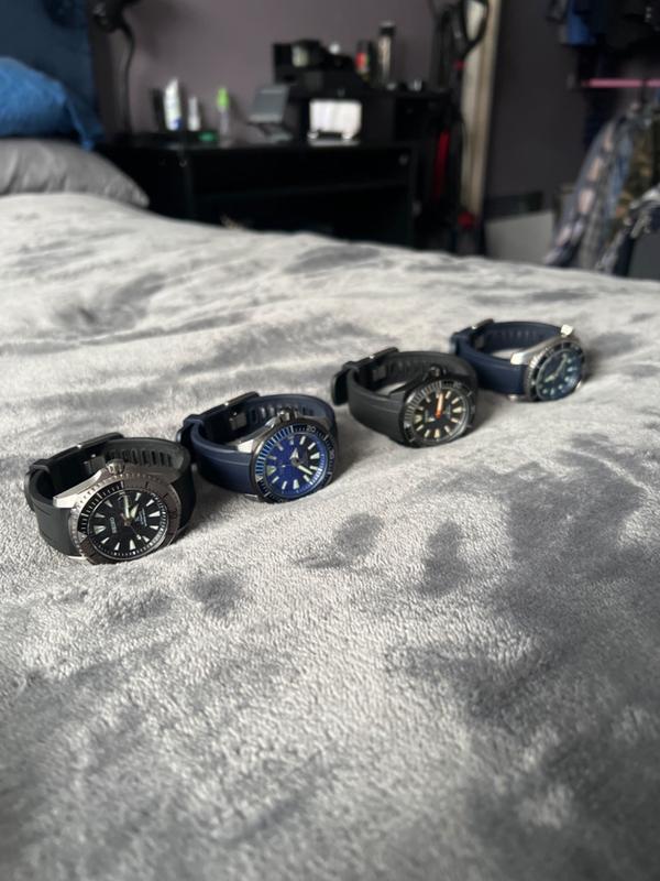 CRAFTER BLUE Rubber Watch Strap for Seiko "New" Samurai – Black