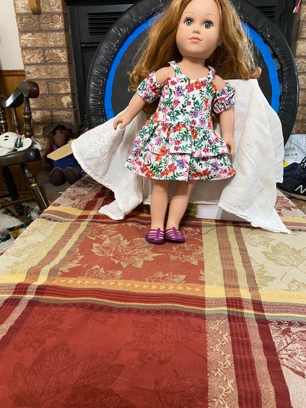 BuzzinBea Rosa Dress 18 inch Doll Clothes Pattern | Pixie Faire