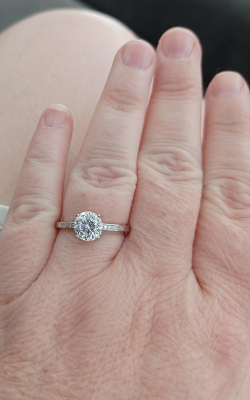 1.75 Ct Pave Engagement Rings | Silver Classic Wedding Ring – Modern Gents