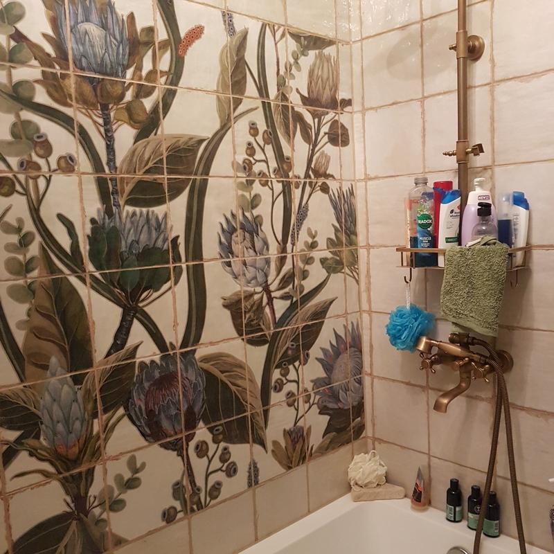 Tuscany Botanical Mural 20cm x 20cm – Baked Tiles