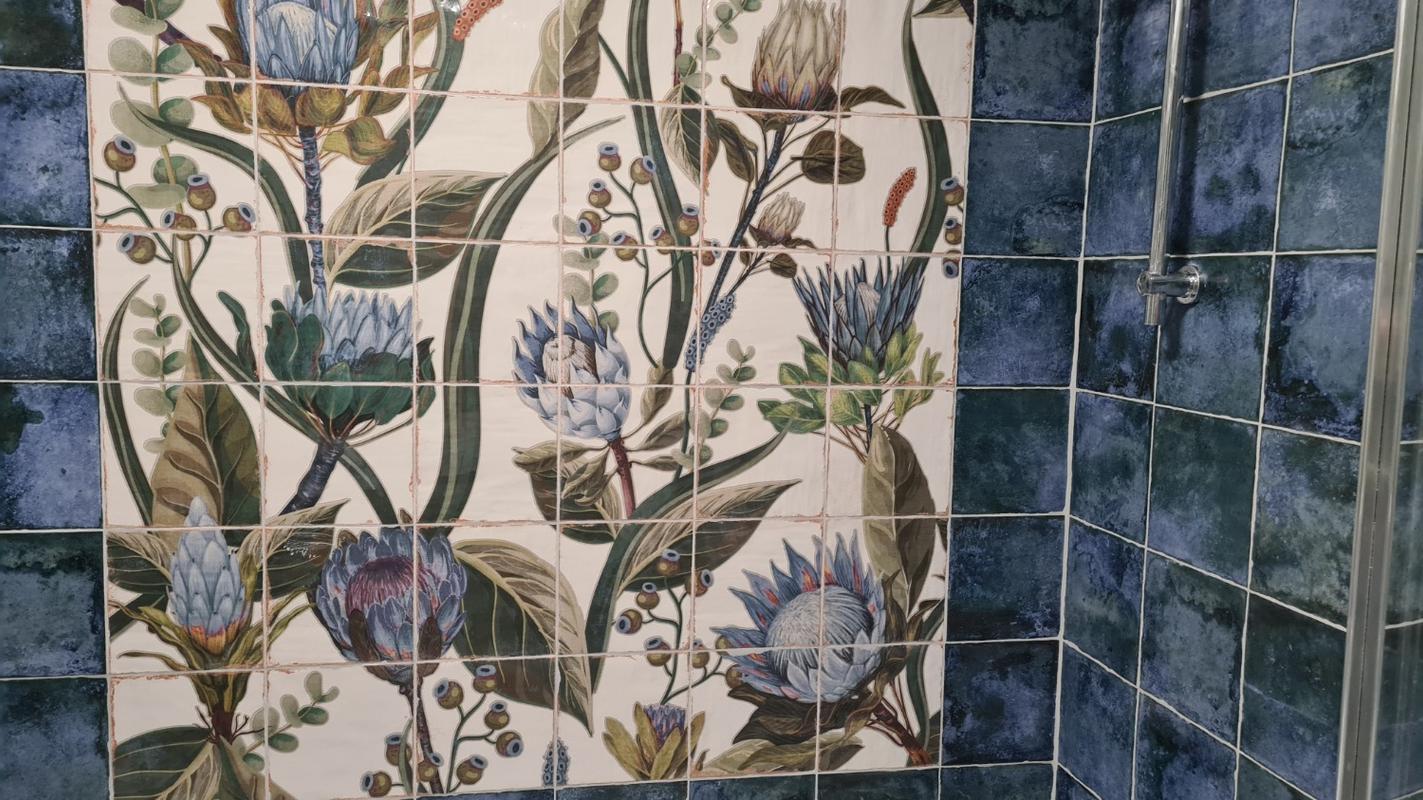 Tuscany Botanical Mural 20cm x 20cm – Baked Tiles