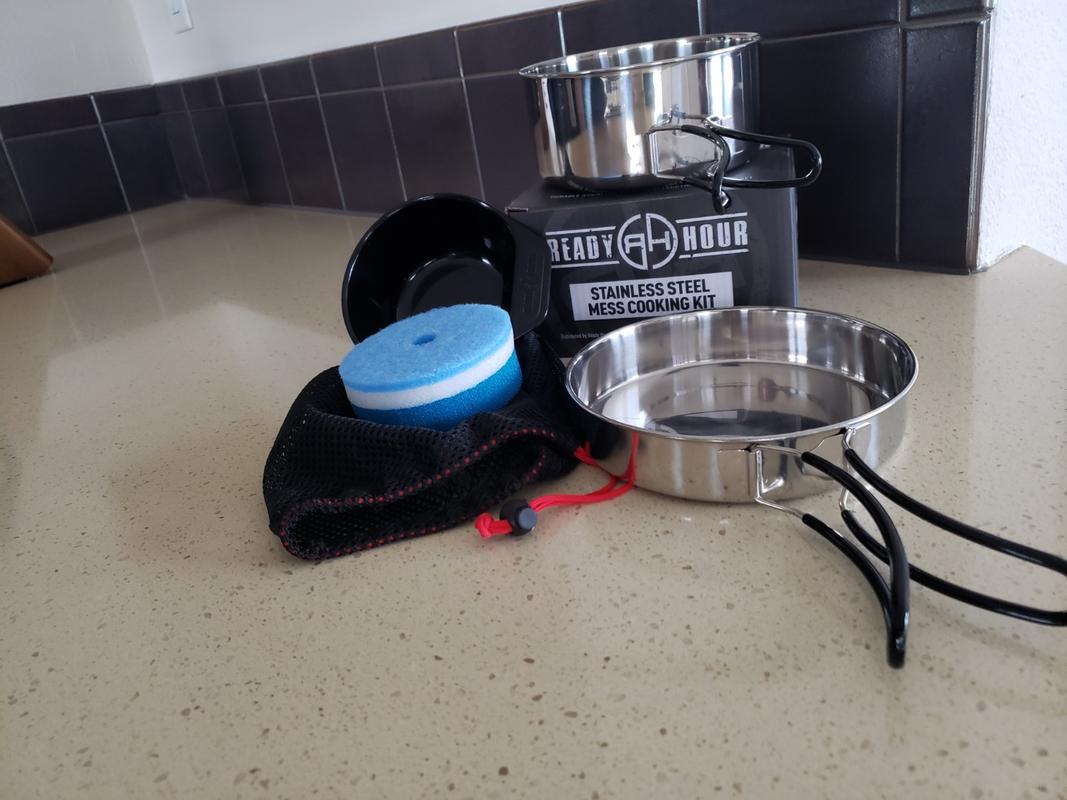 My Patriot Supply Stainless Steel Mess Cooking Kit (5 piece) by Ready ...