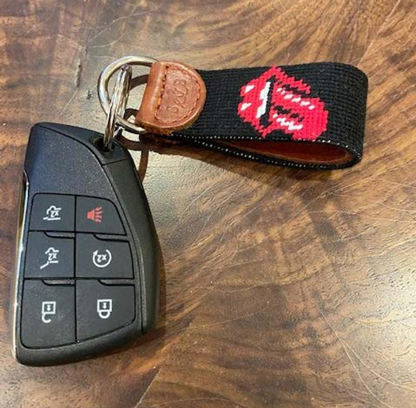 Smathers & Branson Rolling Stones Needlepoint Key Fob