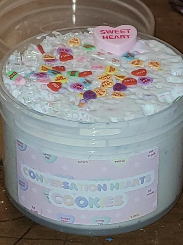 Conversation Hearts Cookie Slime – Momo Slimes