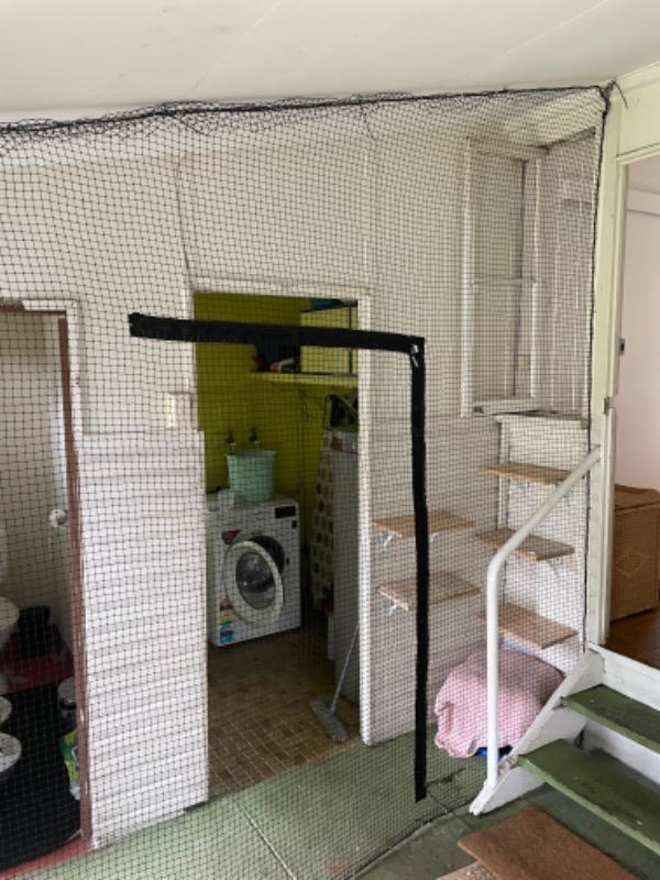 Complete Wall Net with F-Zipper (3.5m x 3.5m Netting) - Black – Catnets