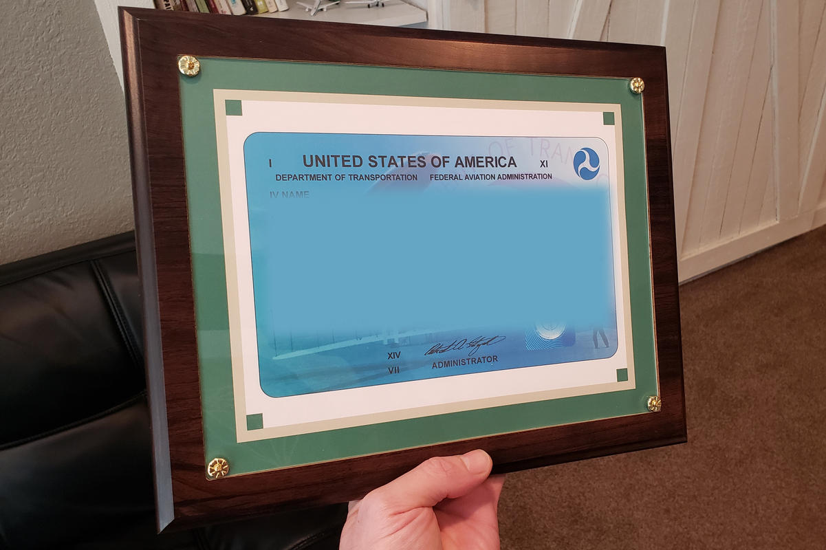 Wright Brothers FAA License Plaque - Framed Parchment – PilotMall.com