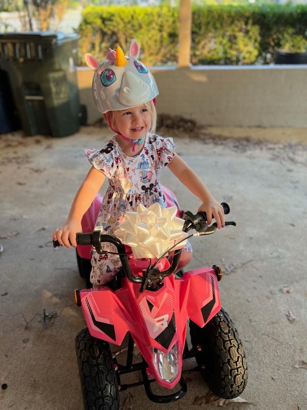 Electric Pink Four Wheeler For Girls | Rosso Motors eQuad ATV – Rosso ...