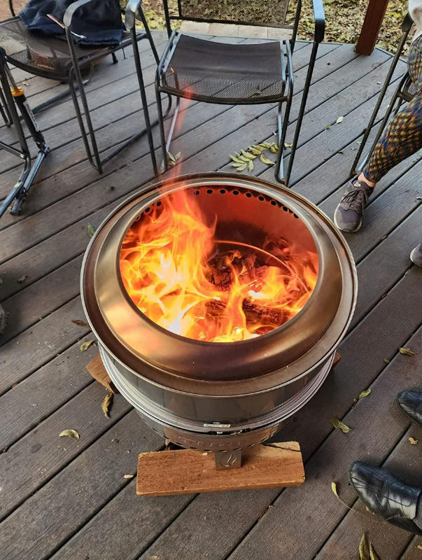 TURBRO Pluto Wood Burning Smokeless Bonfire Pit For Ourdoor Backyard