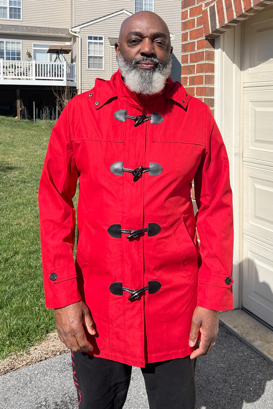 SG Toggle Raincoat - Red - Southern Gents