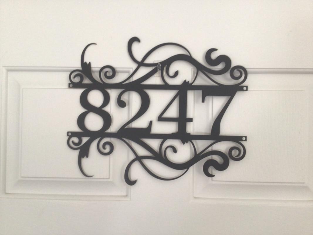 House Number Sign | Metal Address Sign | Custom Home Number Decor ...