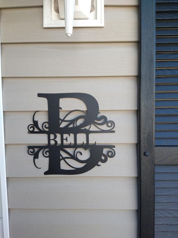 Split Letter Monogram– Lakeshore Metal Decor