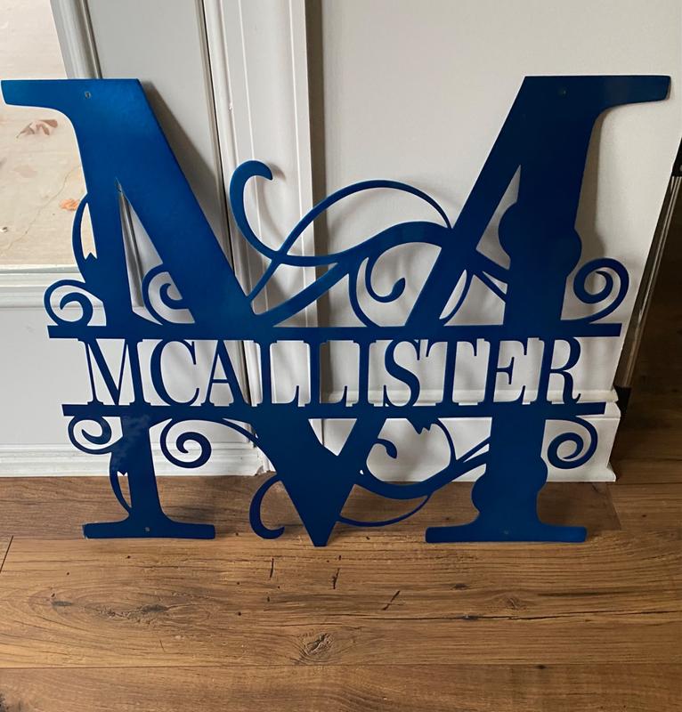 Split Letter Monogram– Lakeshore Metal Decor