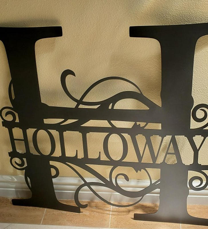 Split Letter Monogram– Lakeshore Metal Decor