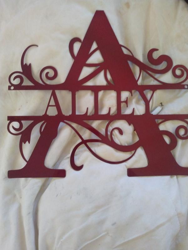 Split Letter Monogram– Lakeshore Metal Decor