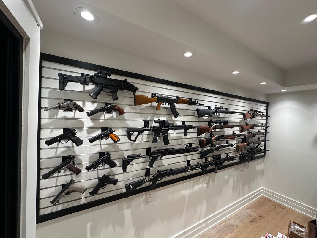 Ar Wall Mount Teslyar Gun Rack Wall Mount Hold Up Displays Horizontal ...