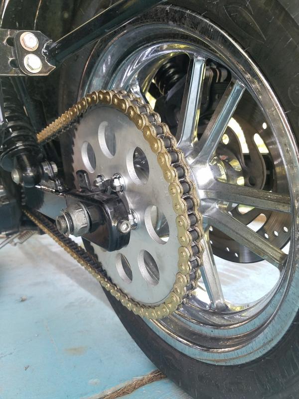 Lowbrow Customs Belt to Chain Conversion Kit Harley Davidson Dyna Twin ...