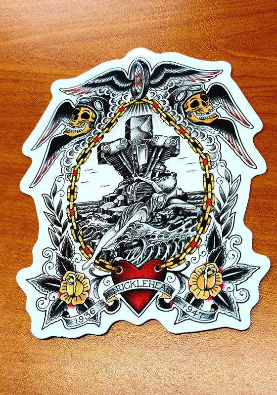 Lowbrow Customs Knucklehead of Ages Sticker