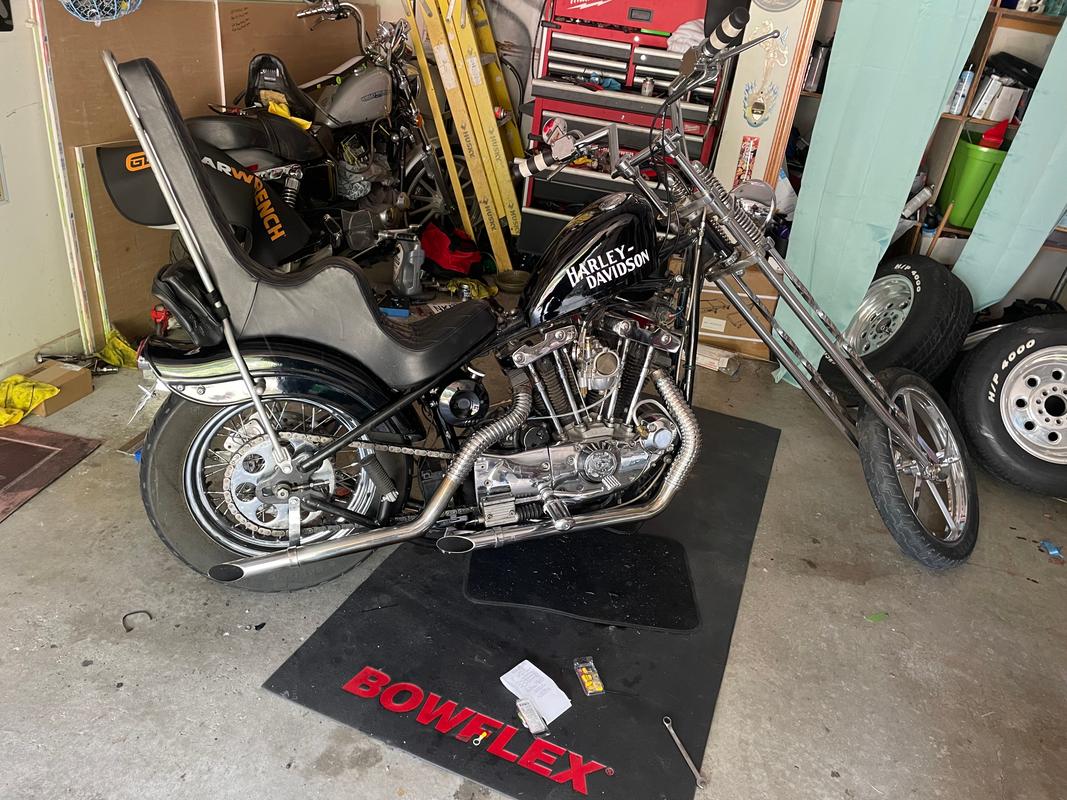Dished Clamp-On Steel Motorcycle Oil Tank for Harley Sportster Hardtai ...