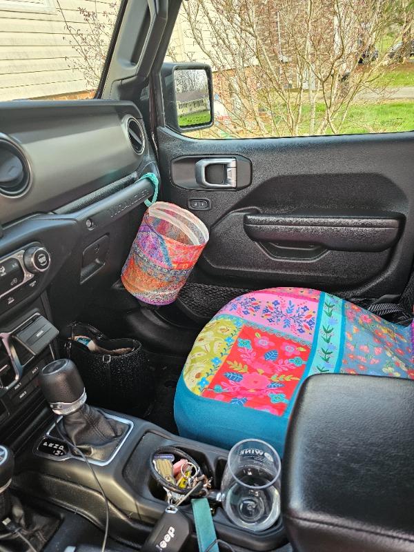 Pop-Up Car Trash Can - Chirp Patchwork – Natural Life