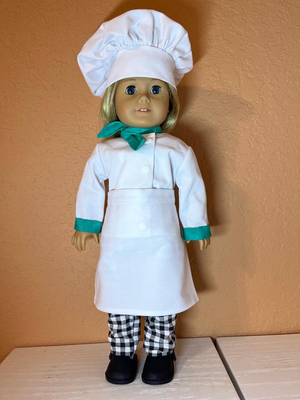 Chef s Uniform 18 inch Doll Clothes PDF Pattern Download