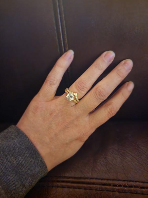 The Sofia Gold Vintage Scalloped Engagement Ring – Modern Gents