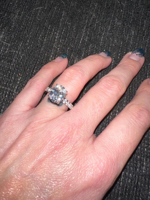 Oval Cut Ring | Silver Engagement Ring – Modern Gents