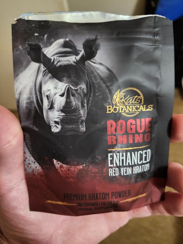 Rogue Rhino Enhanced Red Vein Kratom - Kats Botanicals