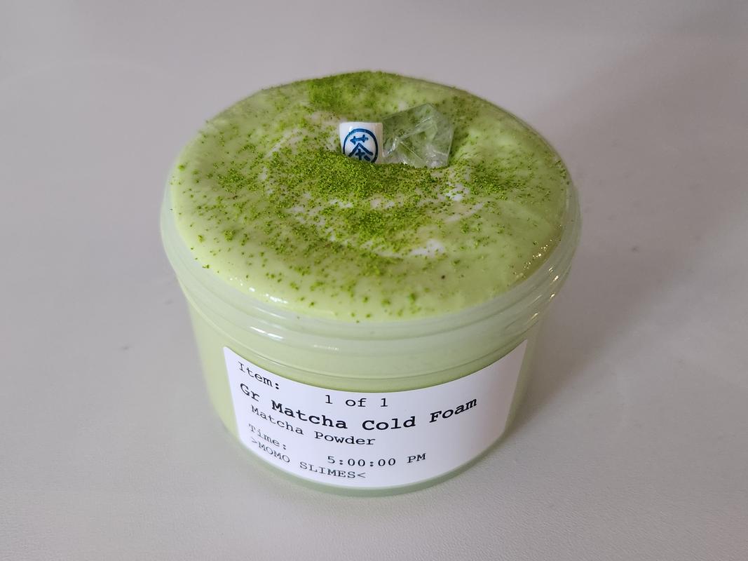 Matcha Cold Foam Slime – Momo Slimes