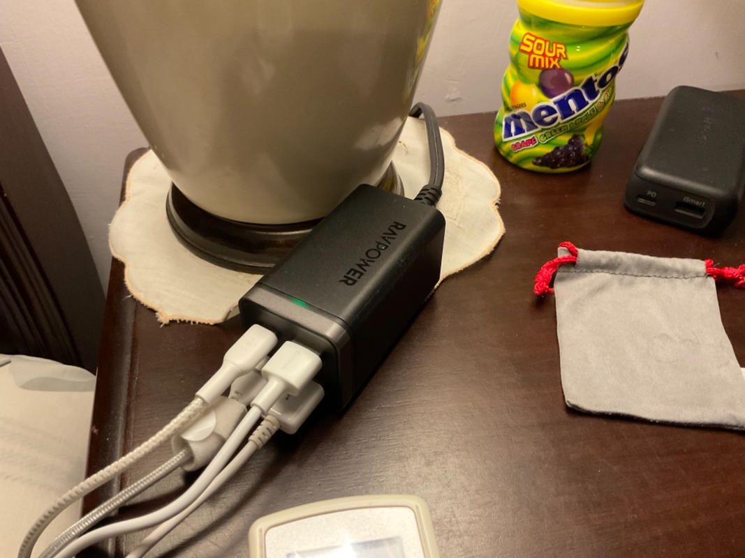 Ravpower 65W 4 Port Desktop Charging Station with GaN tech - Black