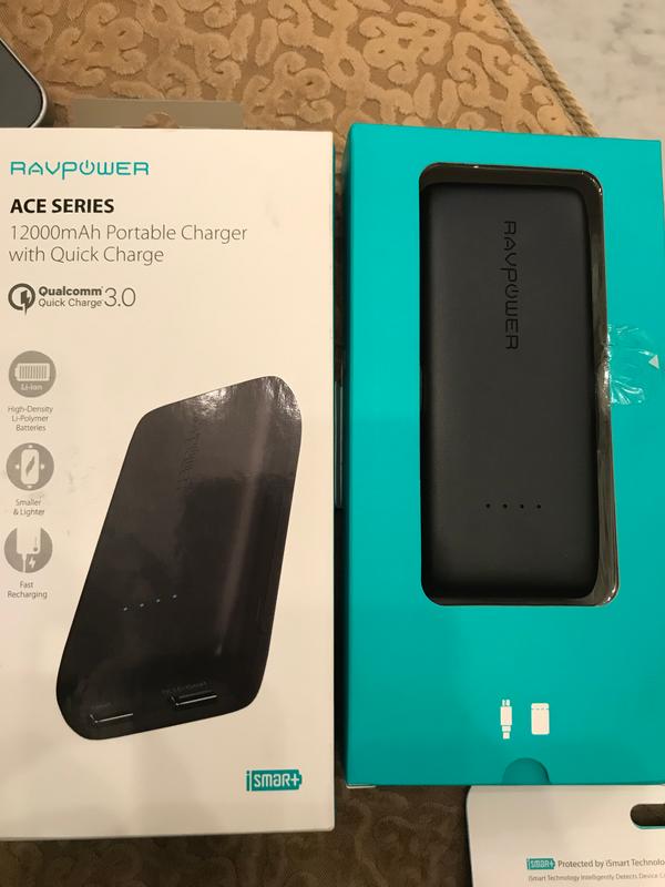 Ravpower Ace Series 12000 mAh Power Bank with iSmart & QC 3.0