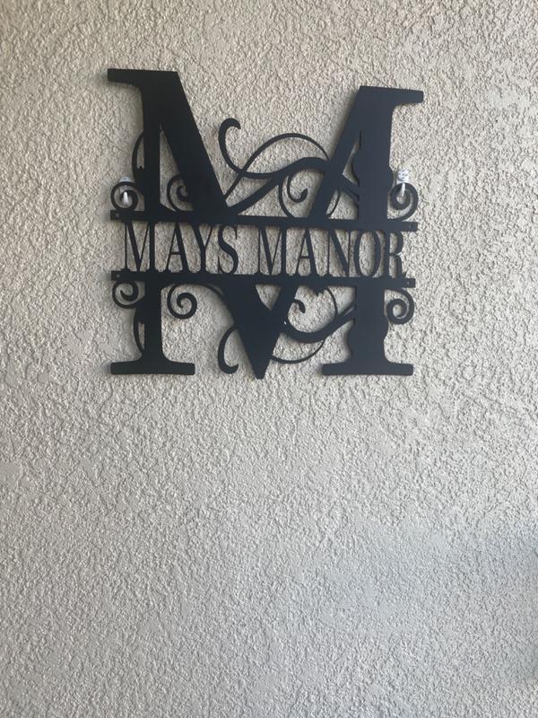 Split Letter Monogram– Lakeshore Metal Decor