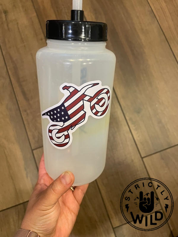 American Flag Dirt Bike Sticker | Strictly Wild