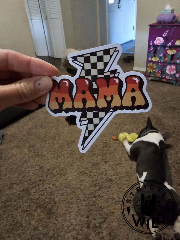 Mama Lightning Bolt Sticker | Strictly Wild