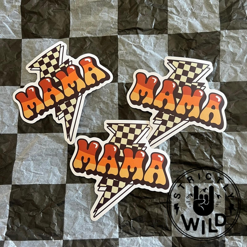 Mama Lightning Bolt Sticker | Strictly Wild