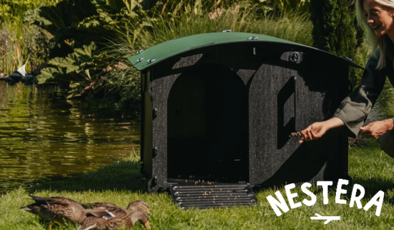 Eendenhok uit gerecycleerd plastic | Nestera