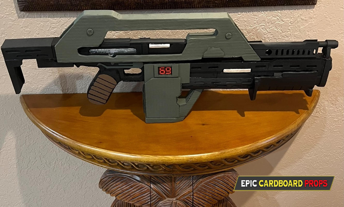 M41a Pulse Rifle TEMPLATES for cardboard DIY – Epic Cardboard Props